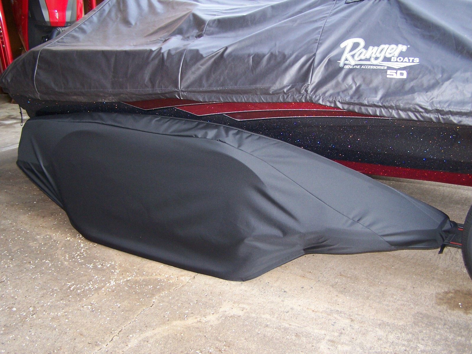 RANGER 'L'/'R' Series-BLK:Boat trlr fender/tire-17" strg cover exact ...