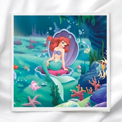Little Mermaid Fabric Panel for Quilting Crafting Sewing Quilt Block ...