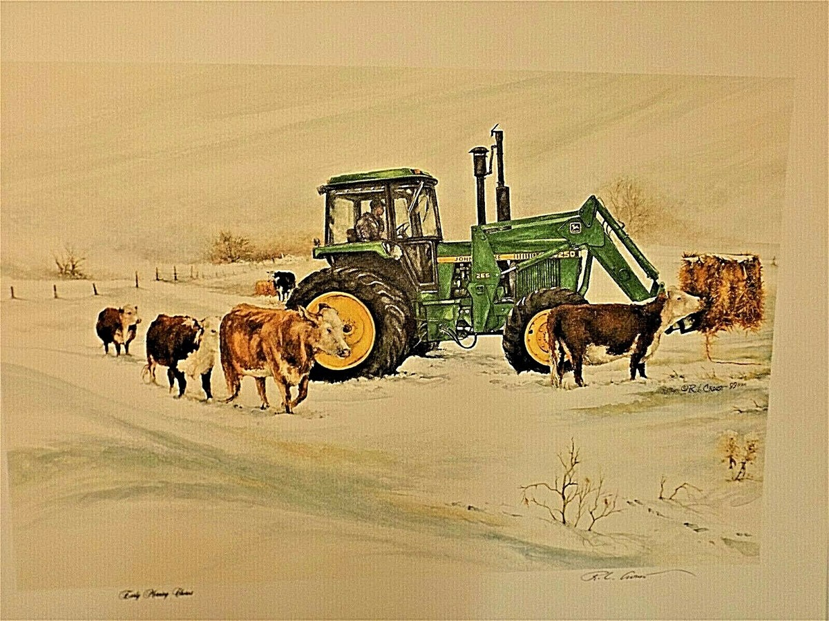 John Deere Tractor Paintings Wildlife Art Prints Plus Original