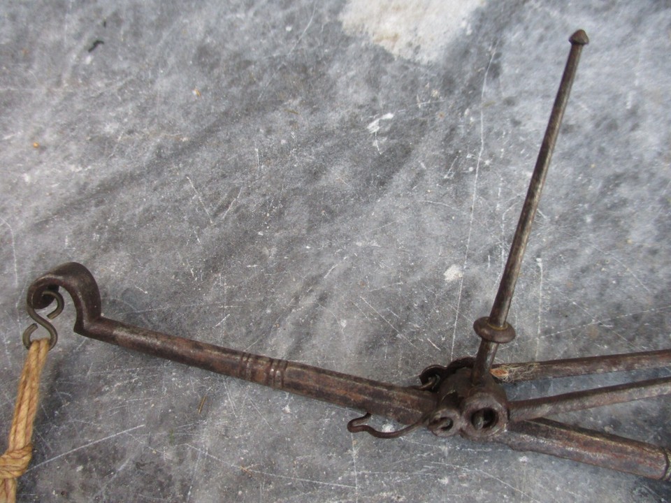 Antique Handmade Iron Ornated Old Portable Colonial Scale Diamond ...