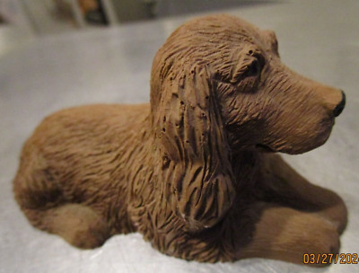 Irish Setter puppy carved resin figurine signed dated b2 | eBay