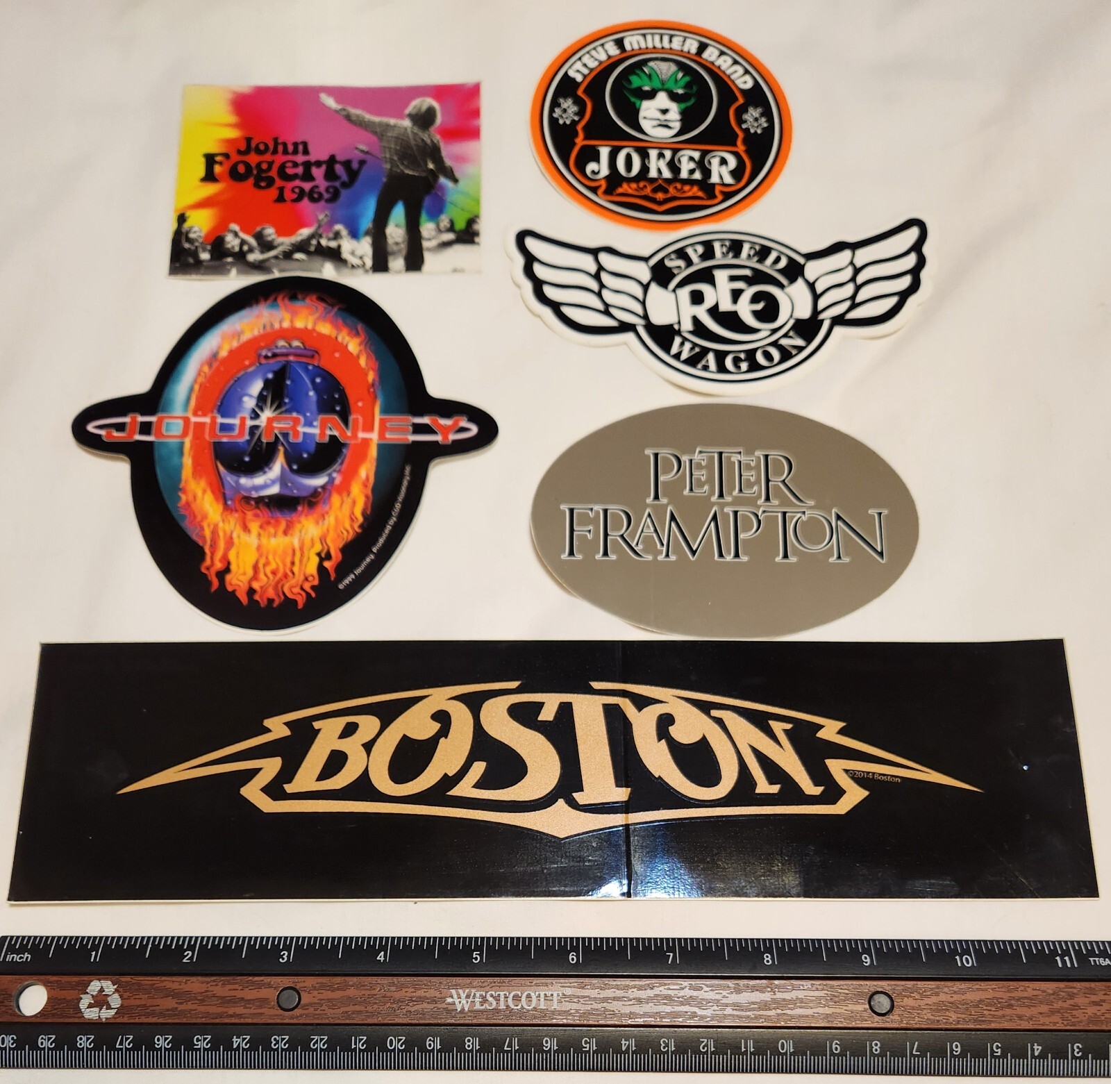 Classic Rock Set of 6 Decals Stickers Boston Steve Miller REO Journey ...