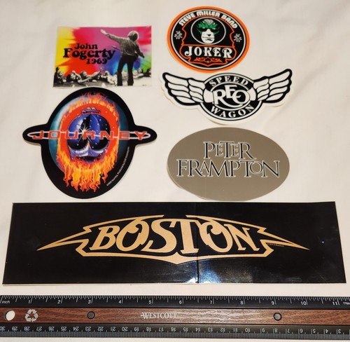 Classic Rock Set of 6 Decals Stickers Boston Steve Miller REO Journey ...
