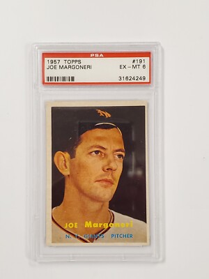 1957 Topps #191 Joe Margoneri PSA 6 RC Rookie NY Giants | eBay