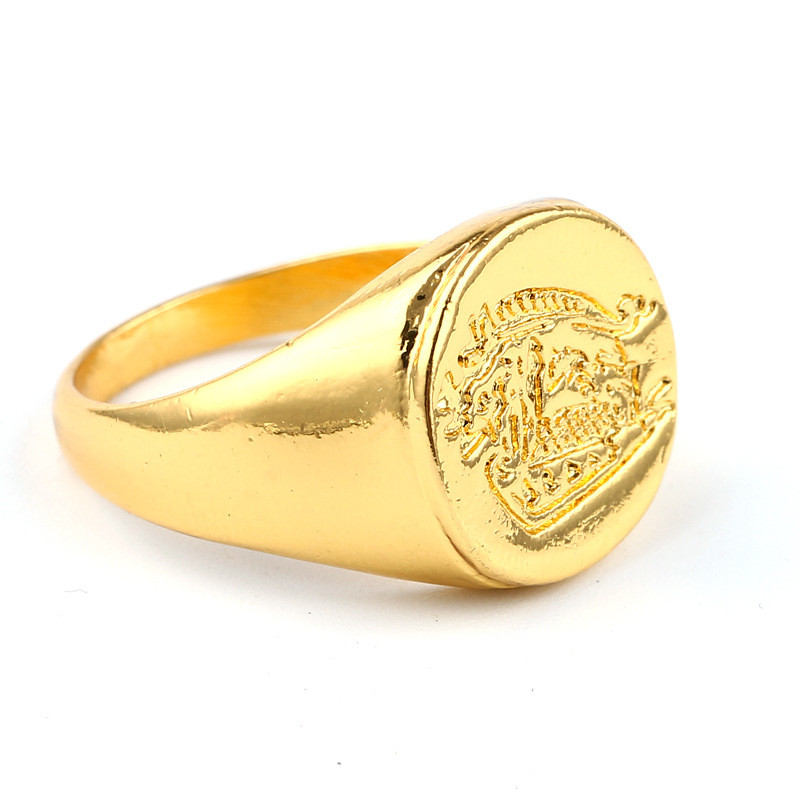Kingsman:The Secret Service Brass Movie Signet Ring Gold Plated Rings ...