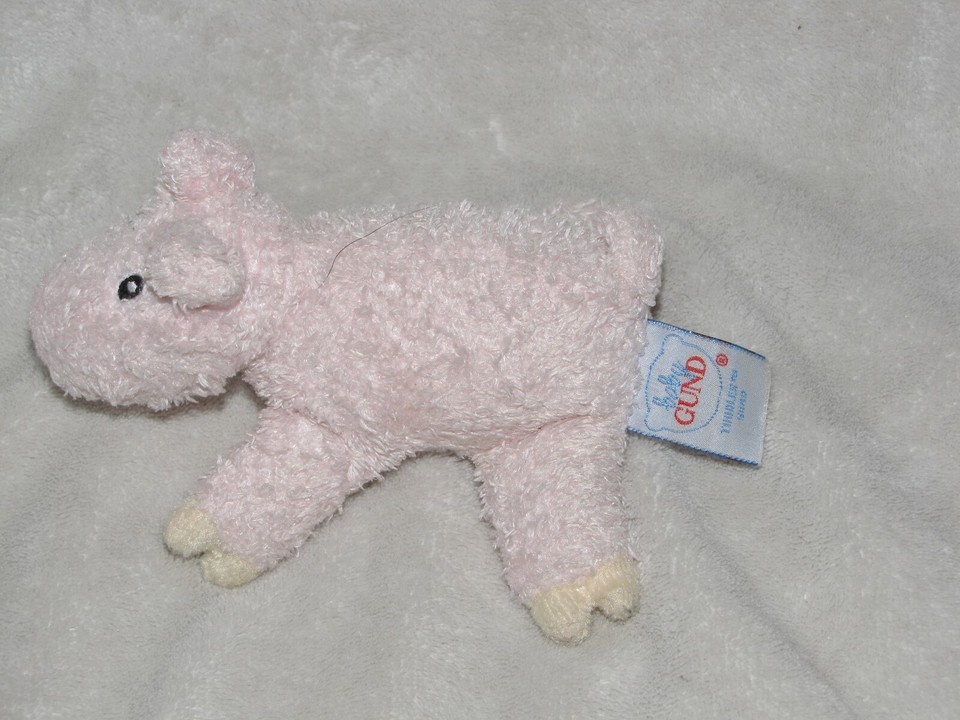 Baby Gund Toodles Pig Stuffed Plush Rattle Toy Pink 5849 Small Mini 5 ...