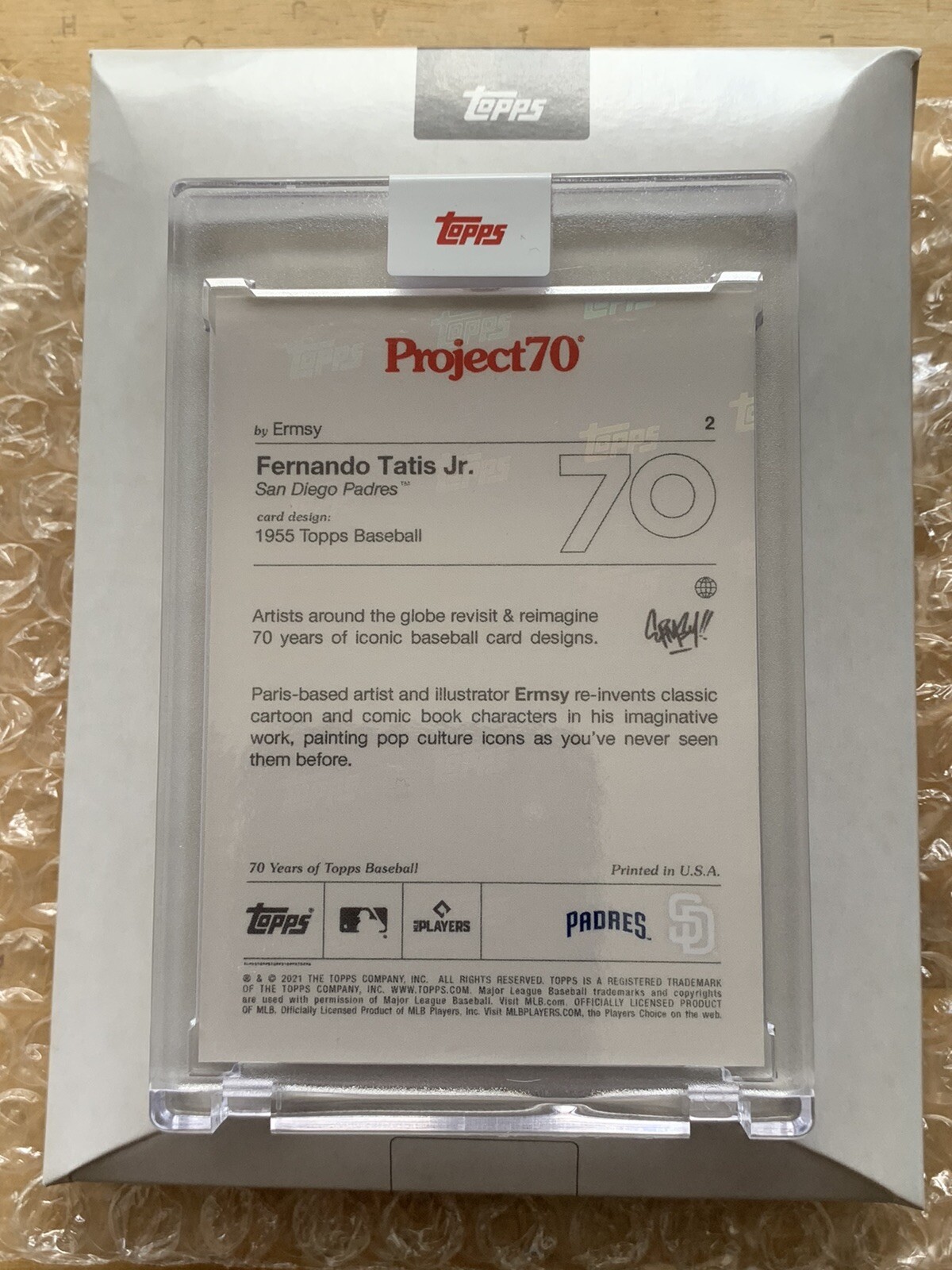 2021 Topps Project 70 - Ermsy 1955 Topps Baseball #2 San Diego Padres ...