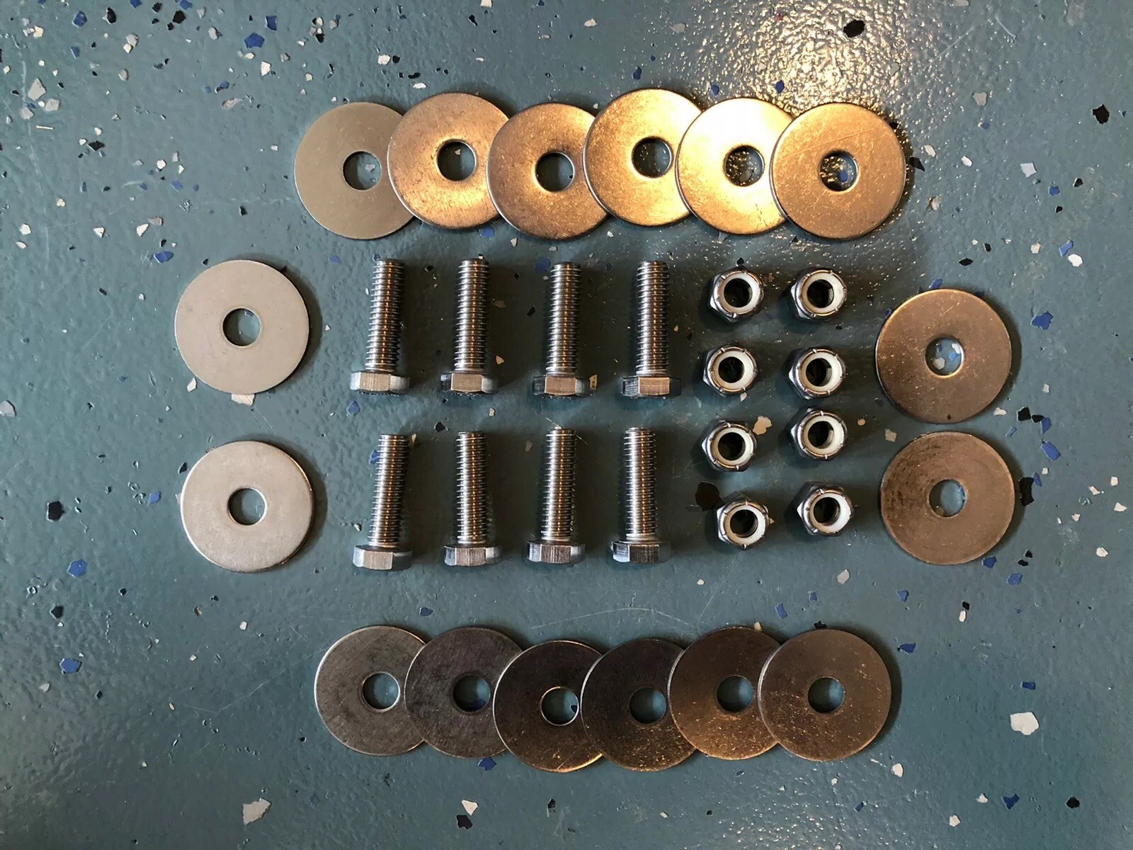 Mud flap Hardware kit.8 Stainless 3/8-16 x1 1/4 long bolts lock nuts ...