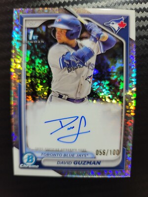 2024 Bowman Chrome David Guzman 1st Bowman Mini-Diamond Auto 56/100 | eBay