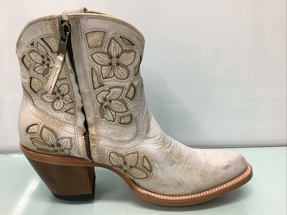 Shyanne #BSWSP22L20 Lily Floral Ankle Boot White/Cream Womens SZ 7.5M ...