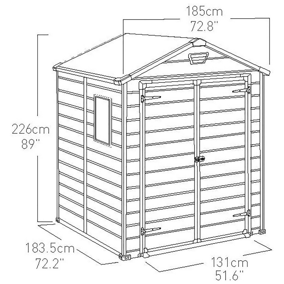 Replacement Parts for Keter Manor Pent Outdoor Garden Storage Shed 6 x ...