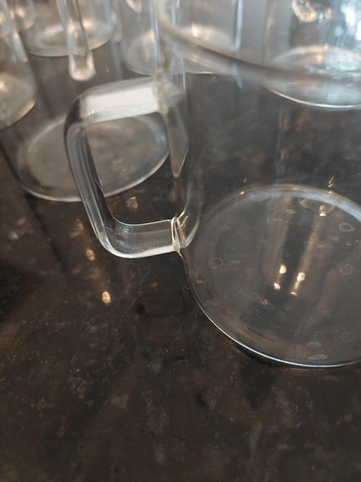 CB2 Cantina Clear Glass Coffee Mugs - Set of 8 | eBay