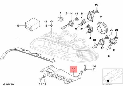 Genuine BMW E39 Sedan Wagon Headlight Bracket Left OEM 63126904043 | eBay