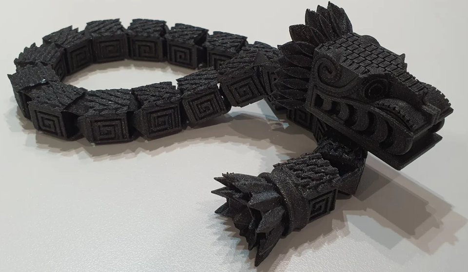 Quetzalcoatl Toy | 3D Printed Flexible Ancient Aztec Mythical Snake God ...
