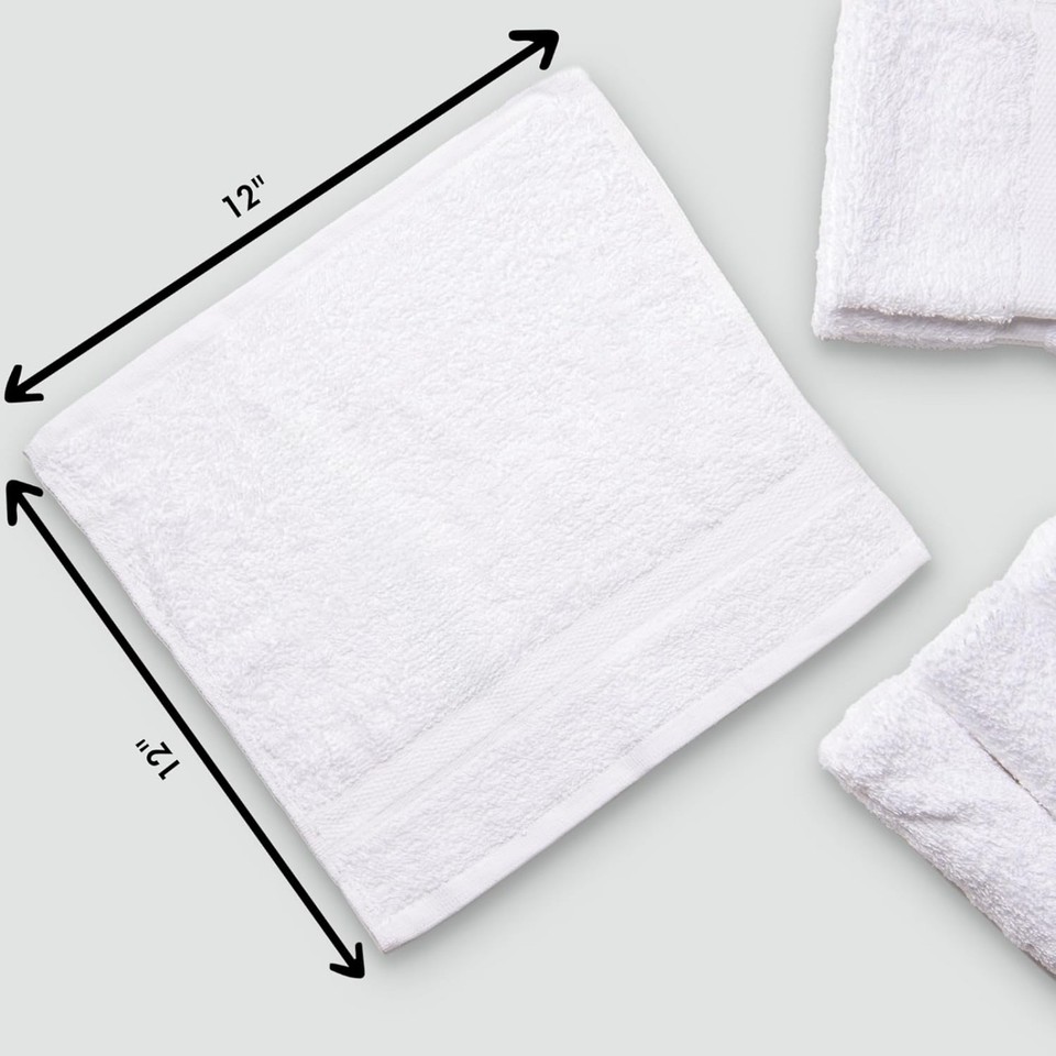 12 Pack Face Cloths Flannels Towels 100% Pure Soft Cotton Face Wash ...