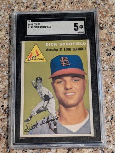 1954 Topps Dick "Ducky" Schofield RC SGC 5 Excellent Cardinals | eBay