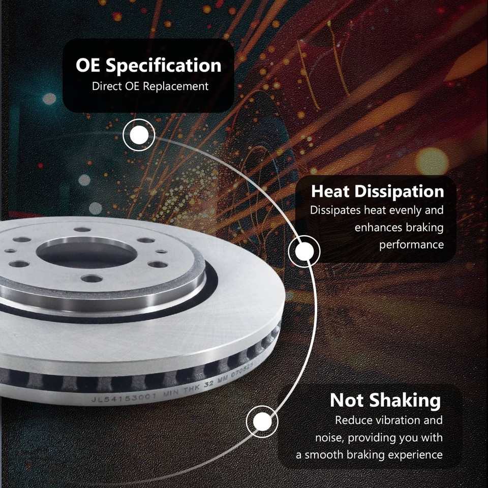 Front High-Performance Disc Brake Rotors for Nissan Altima 2007 - 2025 ...