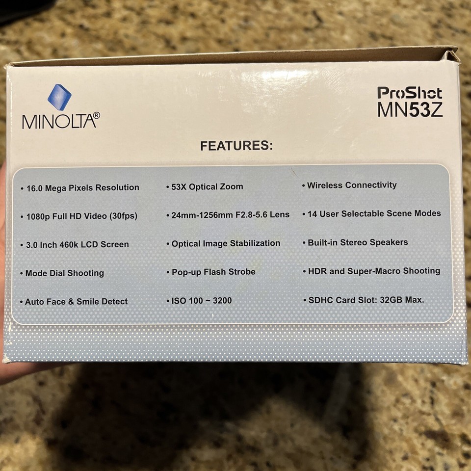 Minolta MN53Z Pro Shot 16MP HD Digital Camera with 53x Optical Zoom | eBay