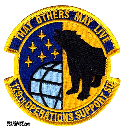 USAF 129th OPERATIONS SUPPORT SQ -129 OSS- 129 RQW-HC-130J- CA ANG -VEL ...