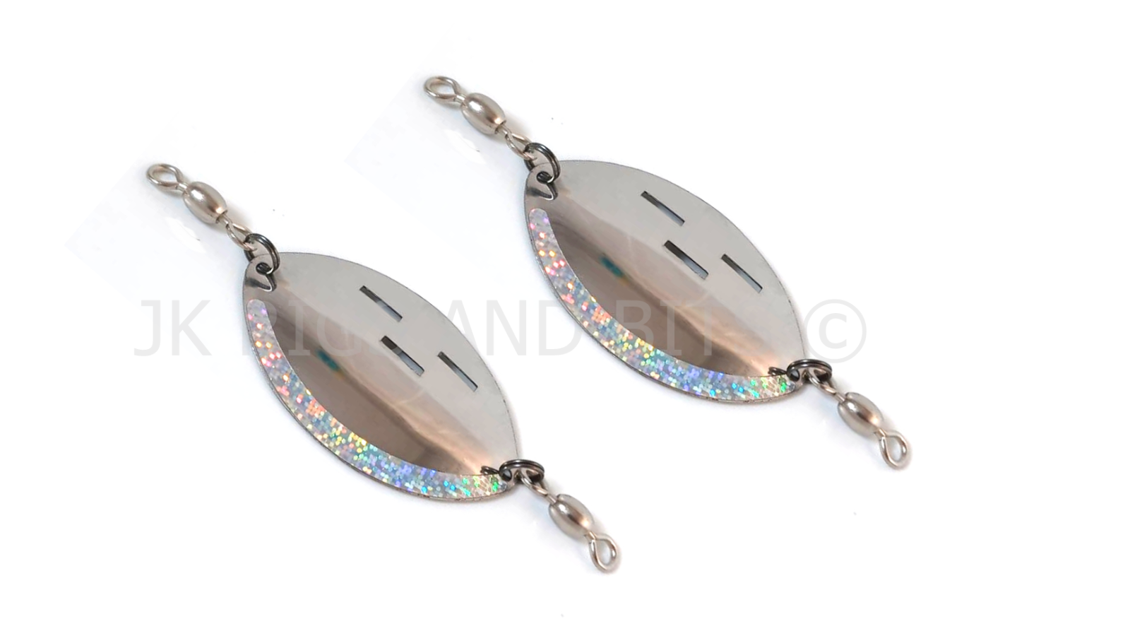 2 x Flounder Spoons- Metal Attractor Spoon for Plaice Turbot Flounder ...