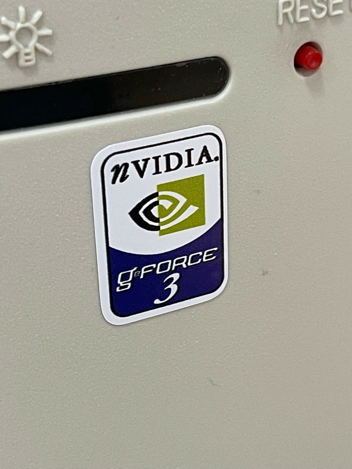 NVidia TNT2 RIVA Geforce 2 3 Ti4200 256 Vintage Retro PC Case Badge ...