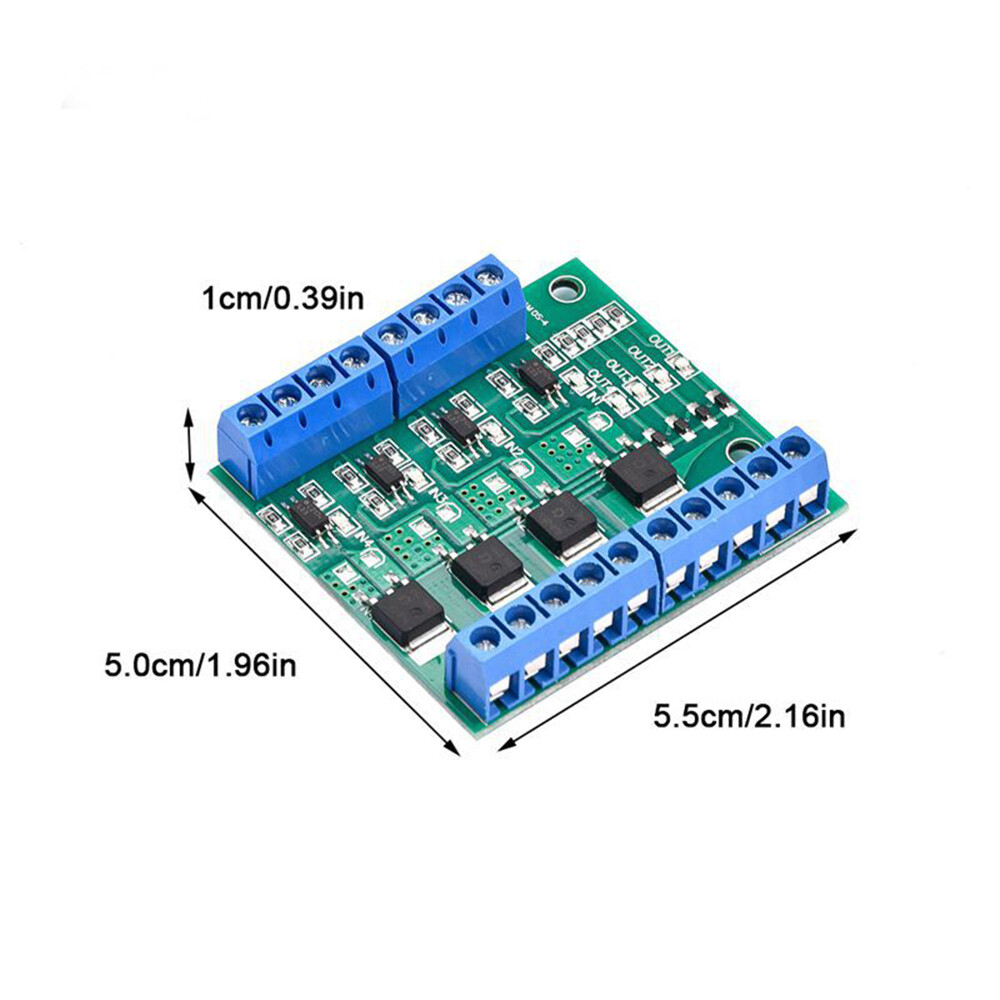 NEW 4-Channel MOS FET PLC Amplifier Boards Driver Module PWM 3-20V to 3 ...