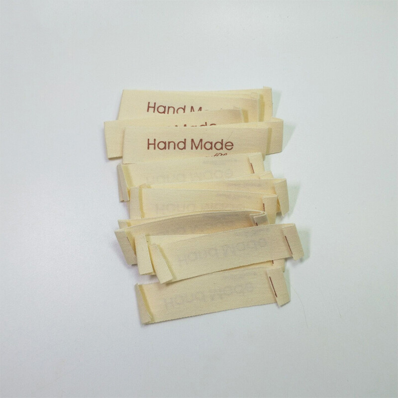 100 Pcs Cotton Woven Label Handmade with Love DIY Clothing Sewing ...