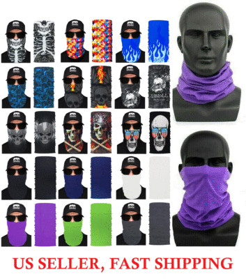 1pc Face Mask Sun Shield Neck Gaiter Bike Balaclava Neckerchief Bandana ...