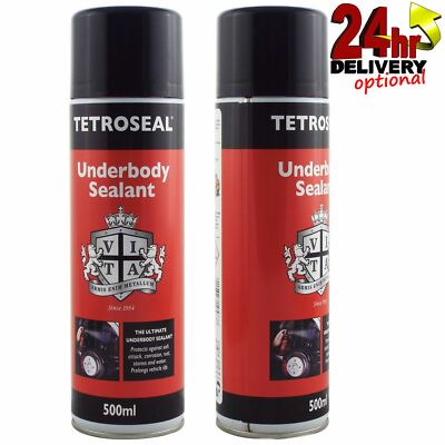 Tetroseal Aerosol Underbody Sealant x2 Car Underseal Spray 500ml Seal ...