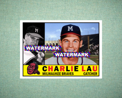 Charlie Lau Milwaukee Braves 1960 Style Custom Baseball Art Card | eBay
