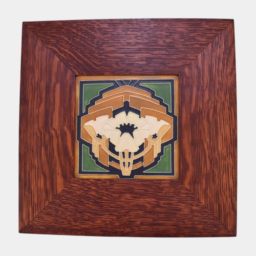 Motawi Tileworks Art Pottery Yellow And Green Oak Poppy Framed Tile | eBay