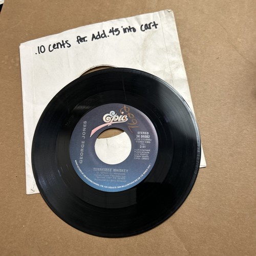 George Jones Tennessee Whiskey/Almost Persuaded Epic 45 | eBay