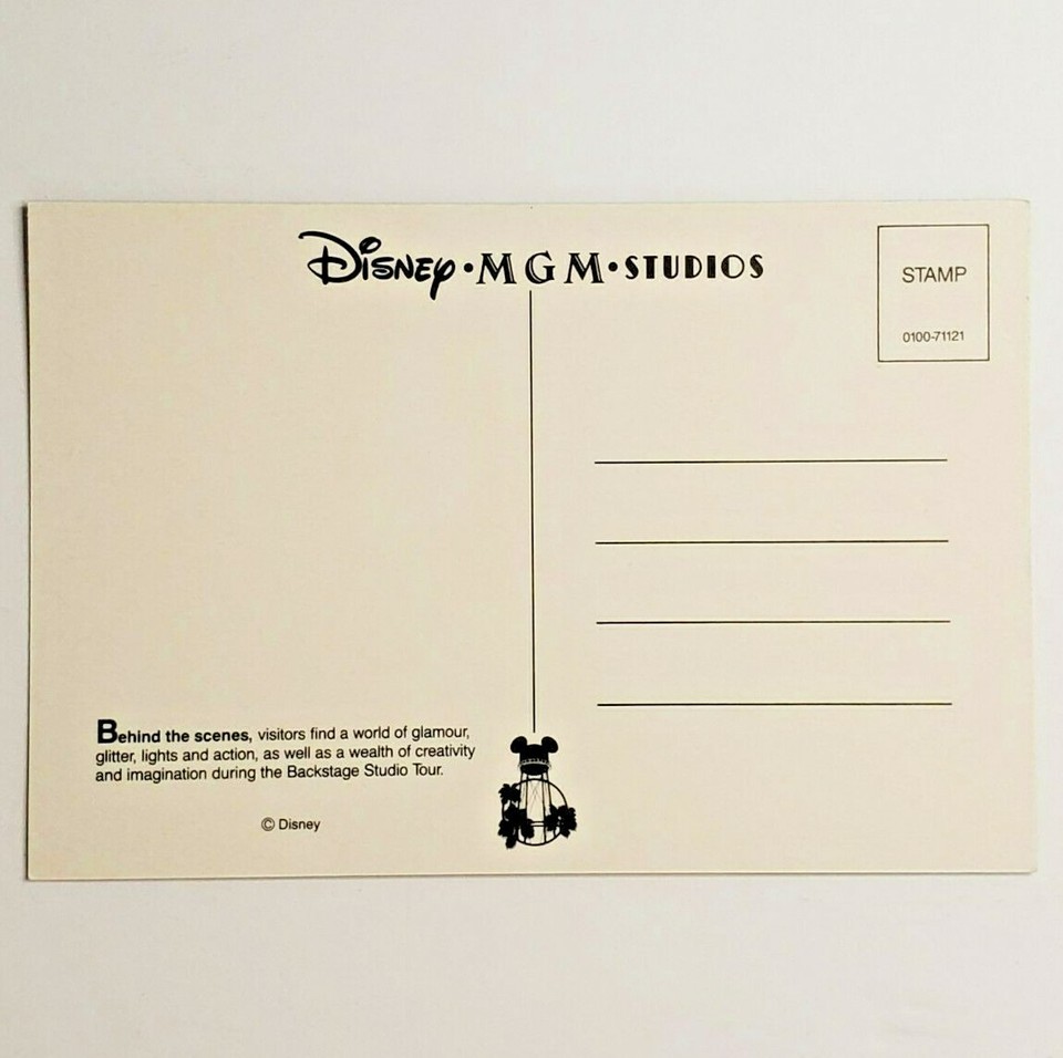 Backstage Studio Tour Postcard Disney MGM Studios Hollywood Behind the ...