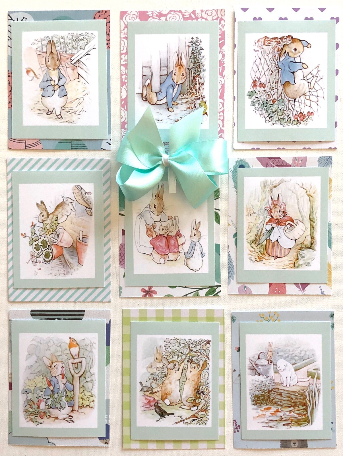 Peter Rabbit Cards For Easter, Scrapbook Pages, 9 Cards With 9 ...
