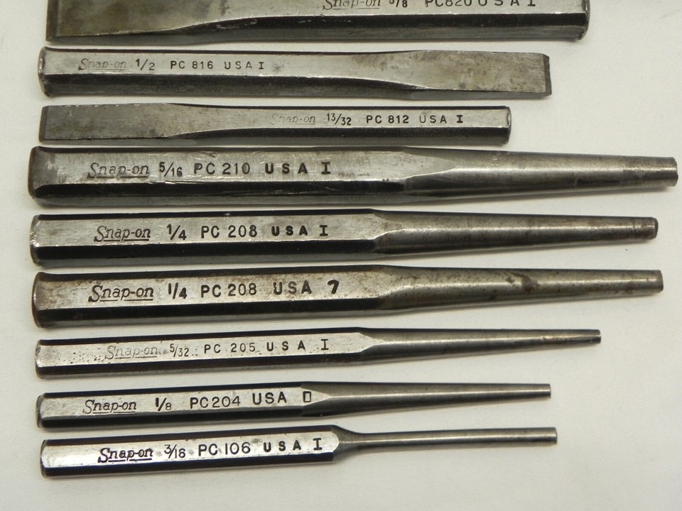 Snap-On 11 Piece Punch & Chisel Set w/ PPC-5 Holder | eBay