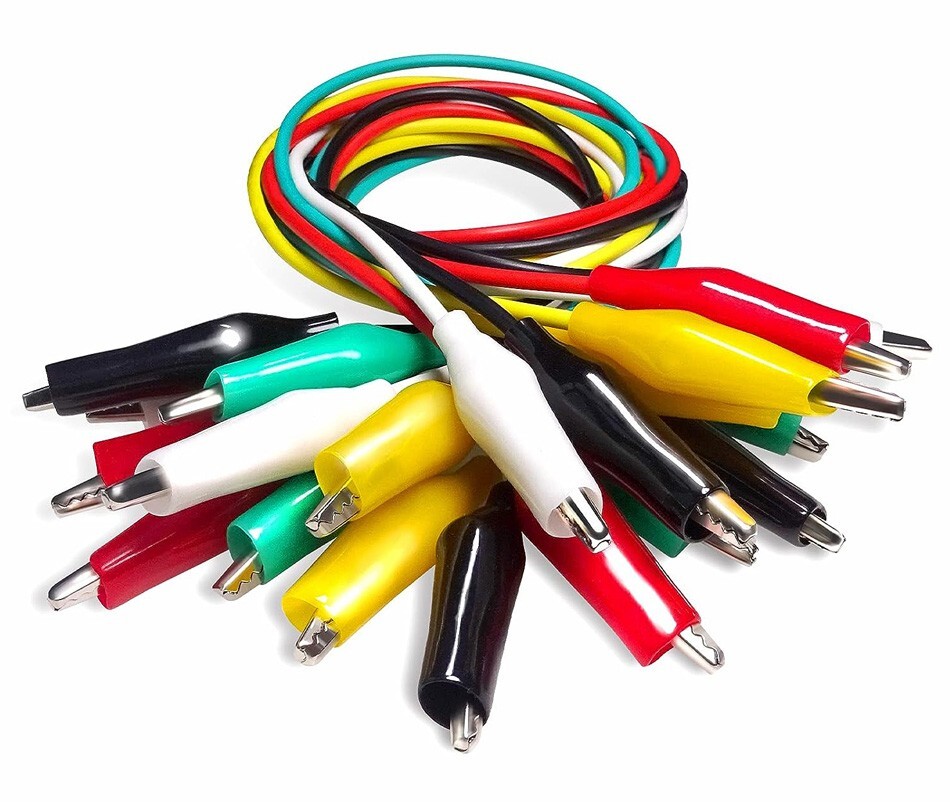 4X 10Pc Lot Alligator Clips Electrical 20" Test Leads Jumper Wires 50cm ...