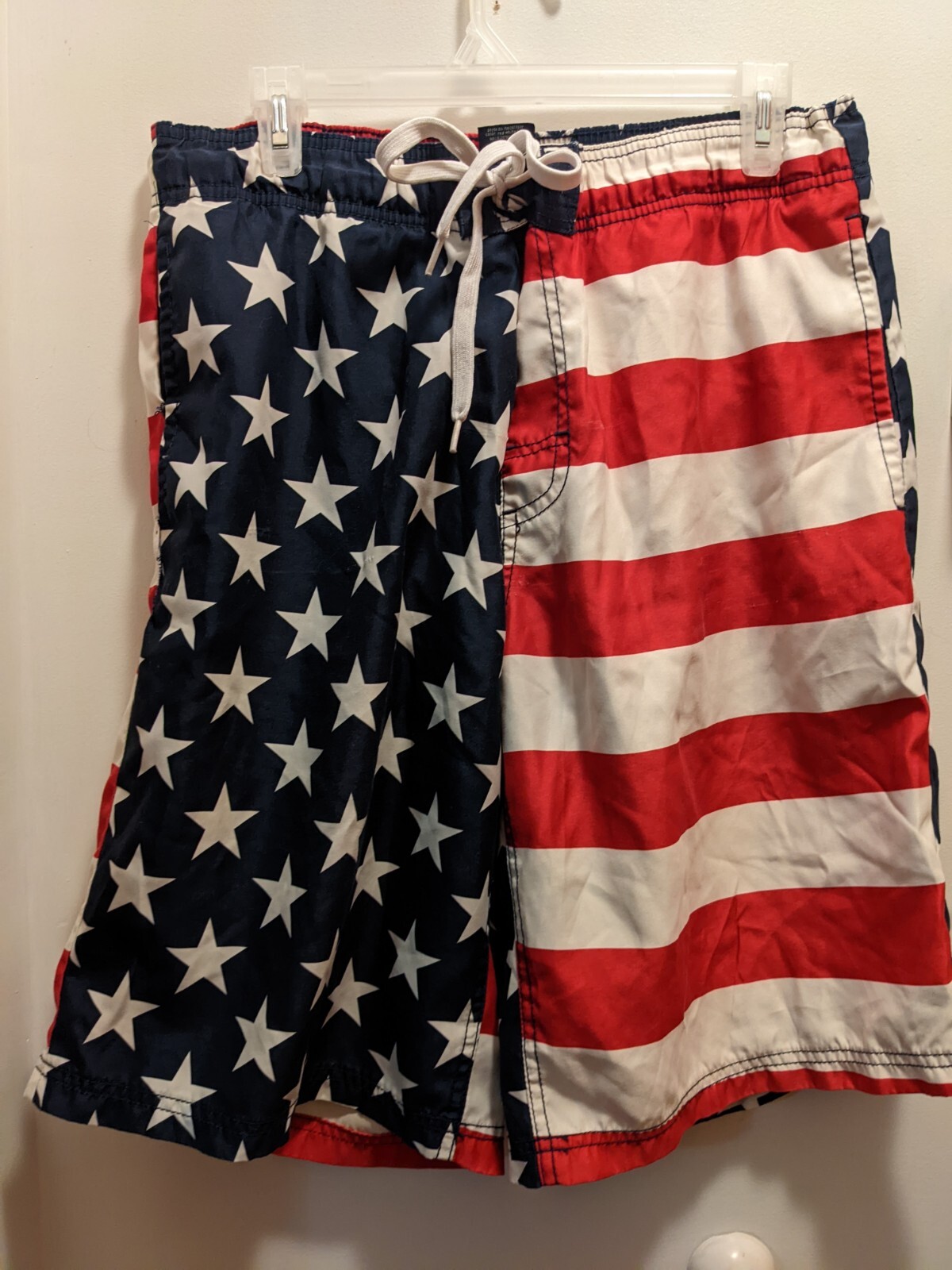 Faded Glory Men's Medium Stars And Stripes 11 Inch Swim Trunks | eBay