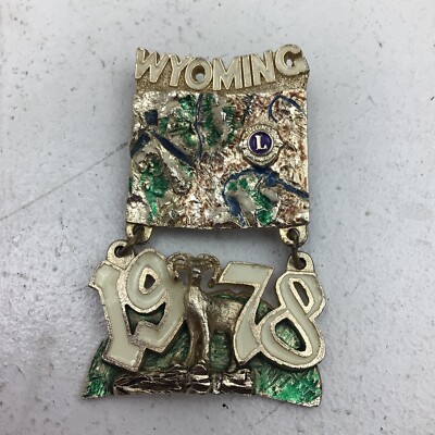 Vintage 1978 Lions Club Wyoming Pin Brooch | eBay