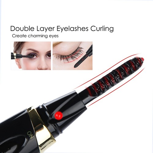 Mini Electric Eyelash Curler - Long Lasting Heated Mascara Applicator ...