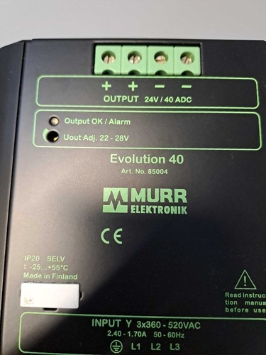 85004 - MURR ELEKTRONIK - EVOLUTION 40 / Switching Power Supply Used | eBay