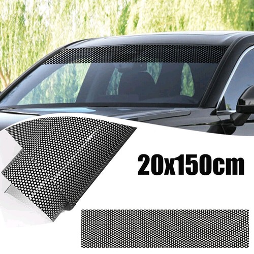 Black Honeycomb Window Visor Sun Strip Sticker For Car Windshield Decal ...