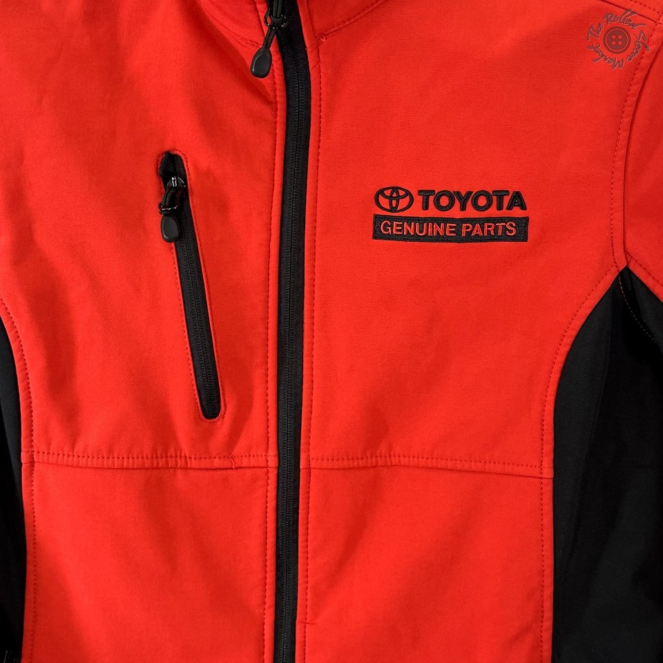 Toyota Genuine Parts Soft Shell Jacket Men's Medium Red Black Zip ...
