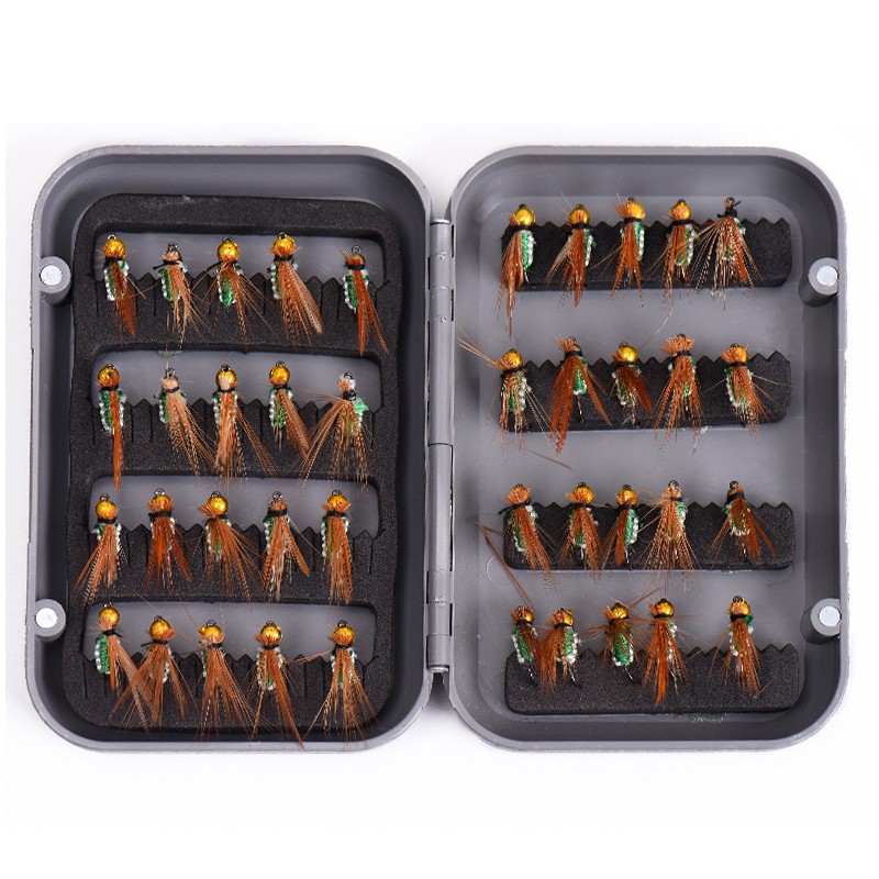 40PCS bionic fly fishing hooks fly fishing insect hooks fishing tackle ...
