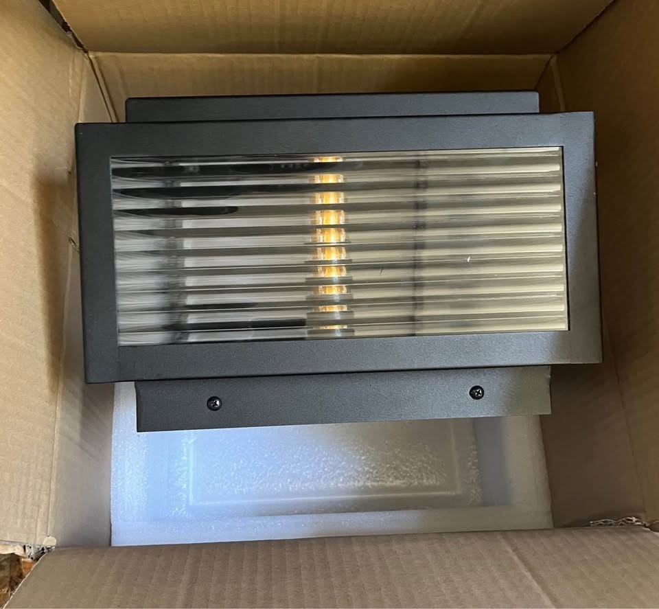 2 PACK of Outdoor Post Light 12x12 in, Column Light, Wired Lantern Lamp ...