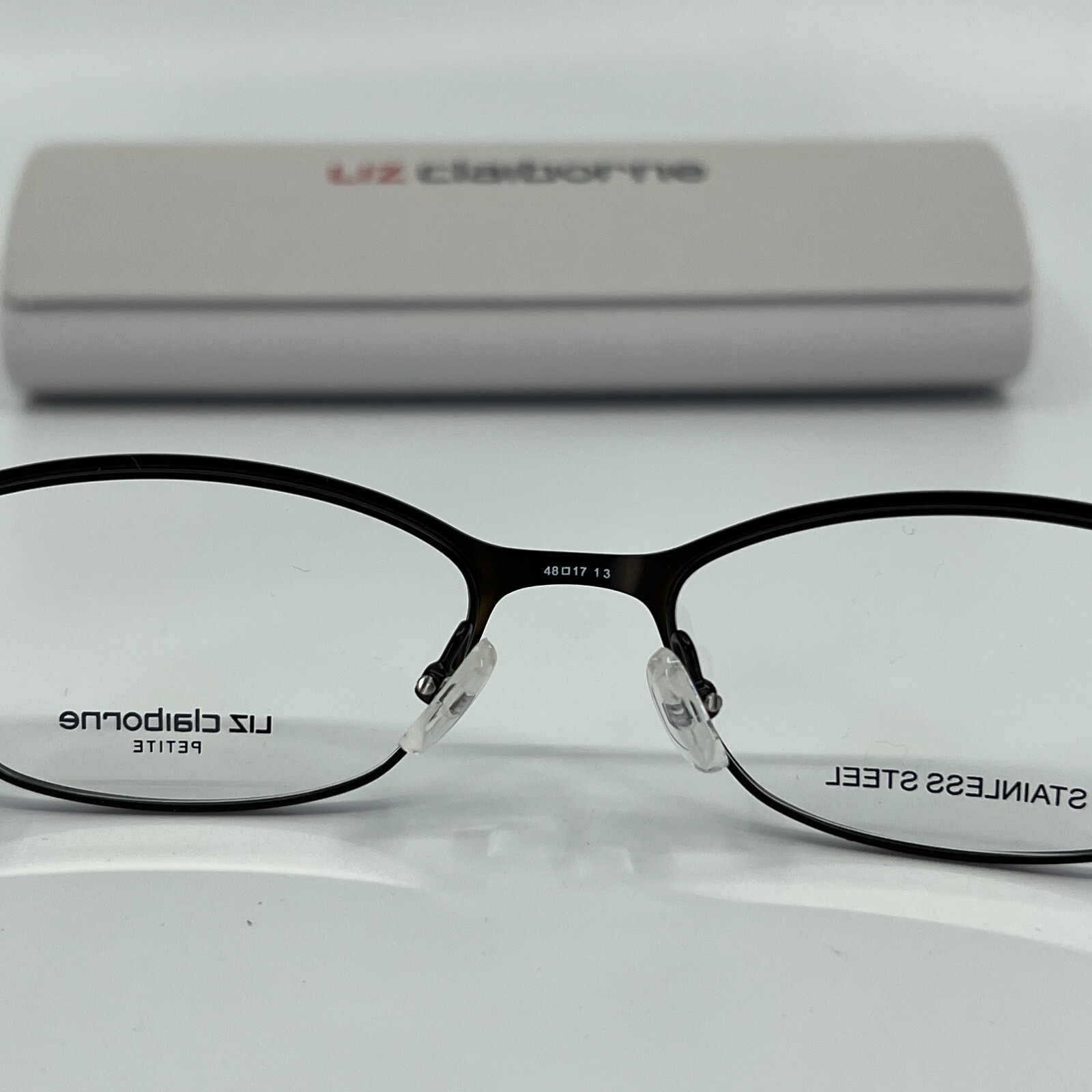 Liz Claiborne Eyeglasses L455 09Q Brown Rectangle Frames 48[]17 130 mm ...