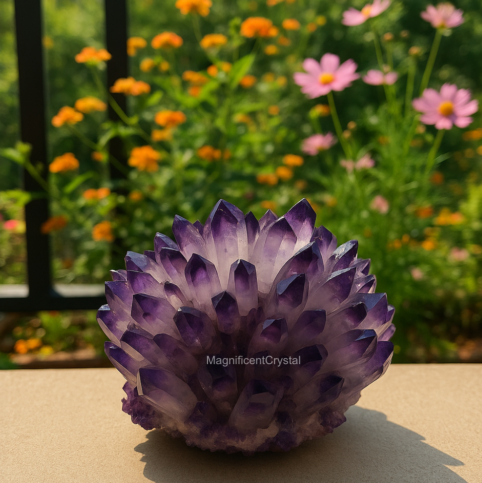 1lb+ Amethyst Geode Cluster Light Purple Quartz Crystal Healing Decor ...