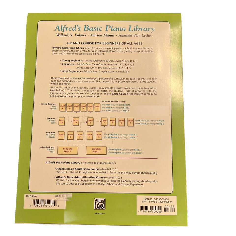 Alfred's Basic Piano Library Prep Course SOLO Book Level C #3137 NEW | eBay