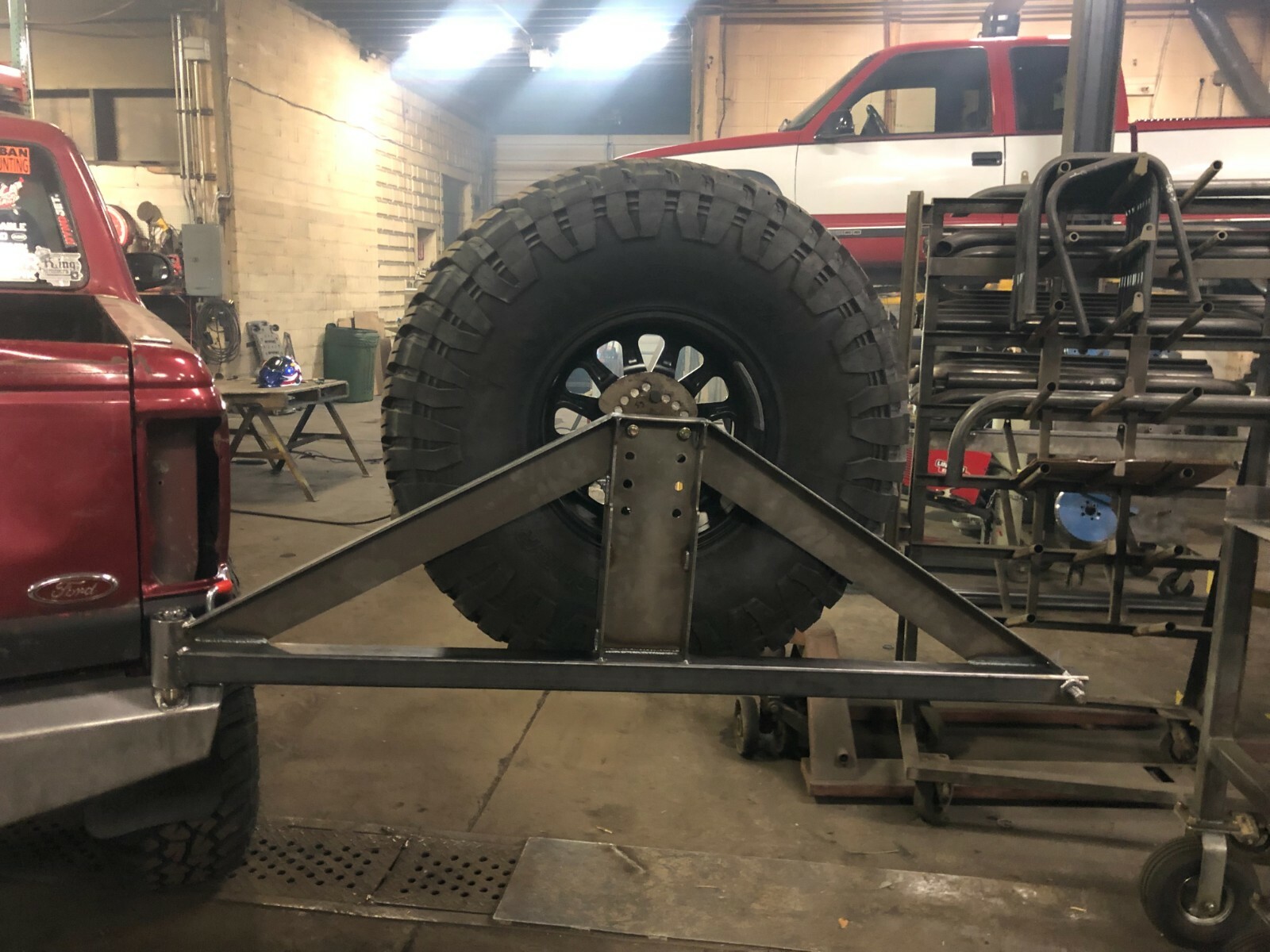 1993-2011 Ford Ranger Step Side Rear Bumper with Tire Carrier | Unfinished