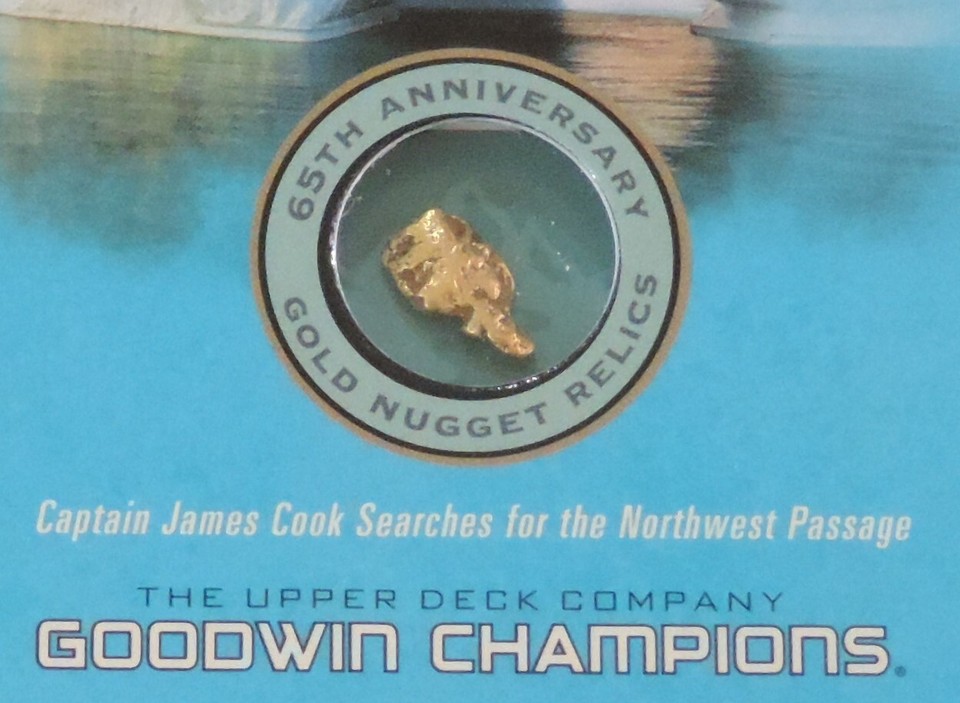 2024 UD GOODWIN CHAMPIONS CAPTAIN JAMES COOK REAL GOLD NUGGET #ED 02/20 ...