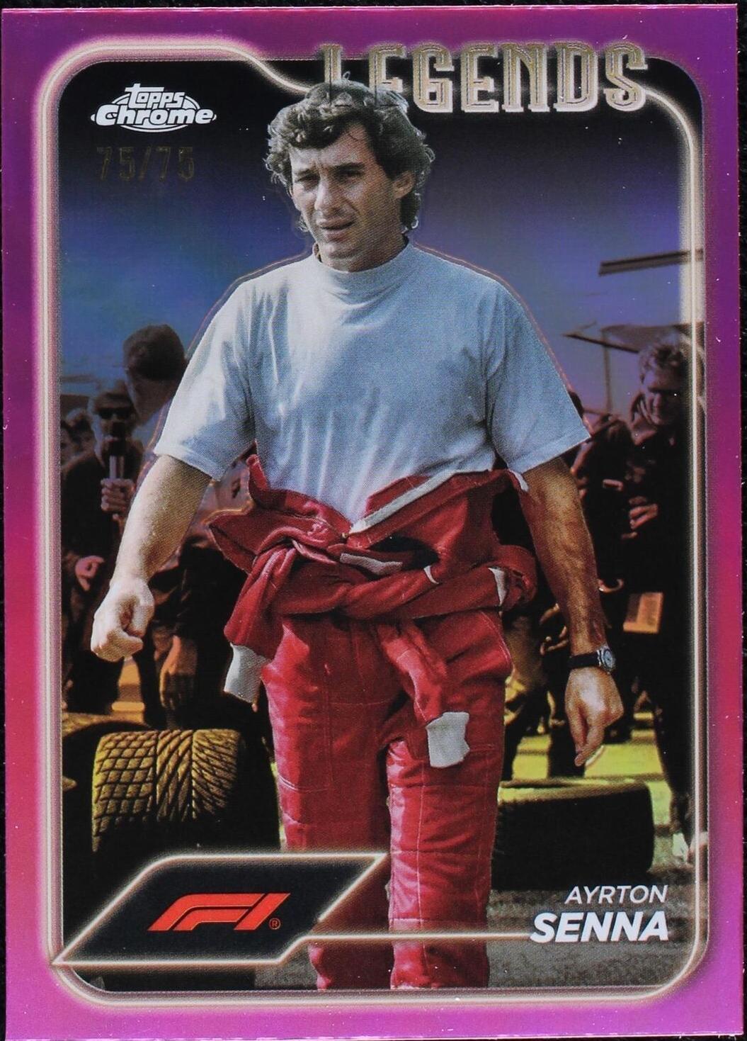 2023 Topps Chrome Formula 1 - F1 Legends Ayrton Senna #198 Pink ...